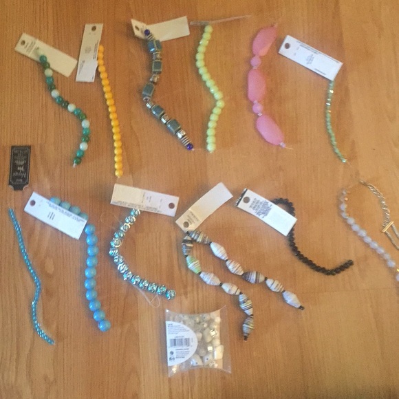 Jewelry | Variety Of 13 Strands And 1 Box Of Beads Jewelry | Poshmark